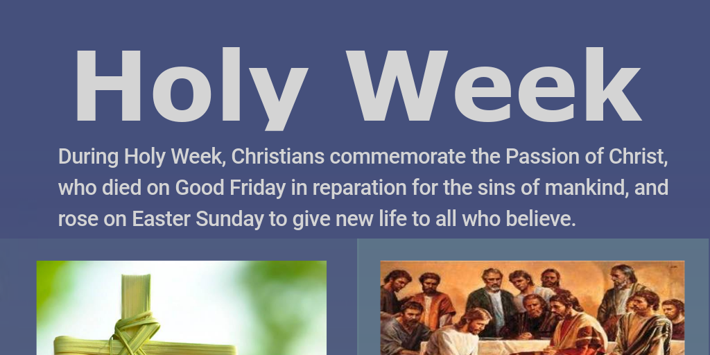 Infographic Of Holy Week - Infogram
