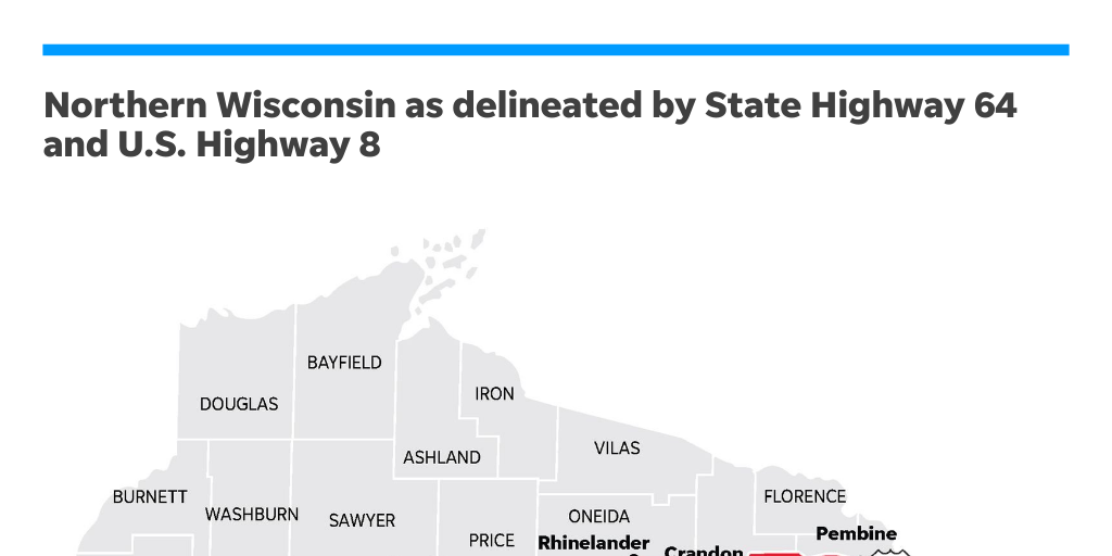 Wisconsin "Up North" map by Milwaukee - Infogram