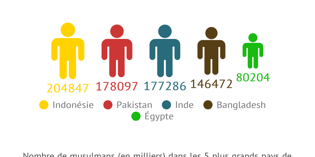 Les 5 plus grands pays de l'Islam - Infogram
