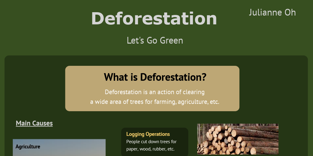 Deforestation Infographic (Julianne Oh) by Joo Hyung (Julianne) Oh ...