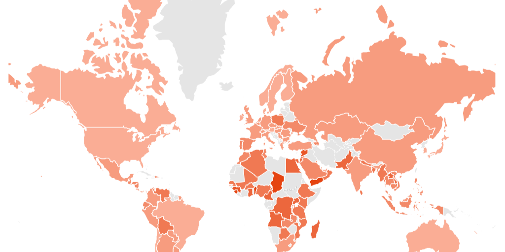 A global map of food fraud index 2025 by WellnessPulse Team - Infogram