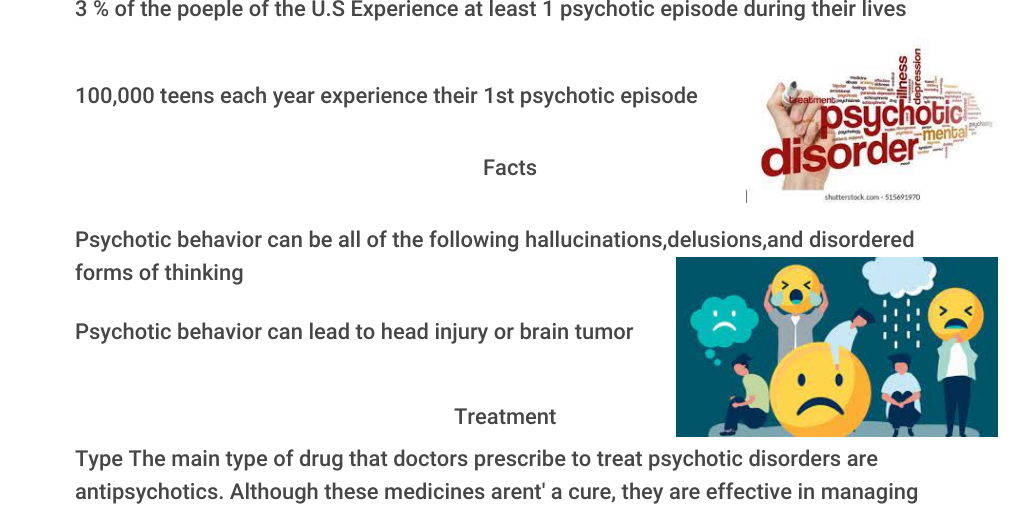 pychotic Disorder - Infogram