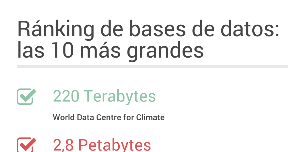 232-Ránking de bases de datos: las 10 más grandes - Infogram