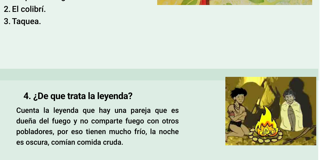 Leyenda el regalo del fuego Yamileth Lascano 10 F - Infogram