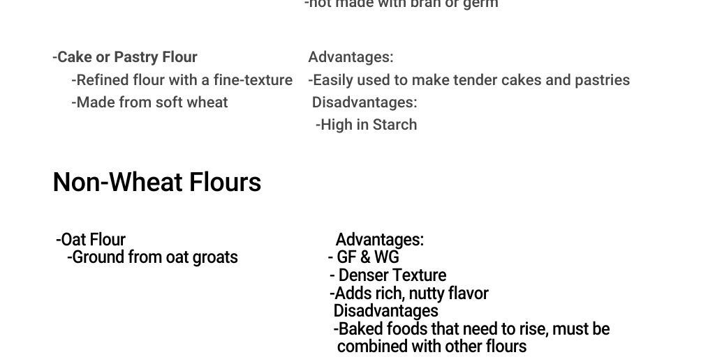 Types of Flours Infographic - Infogram