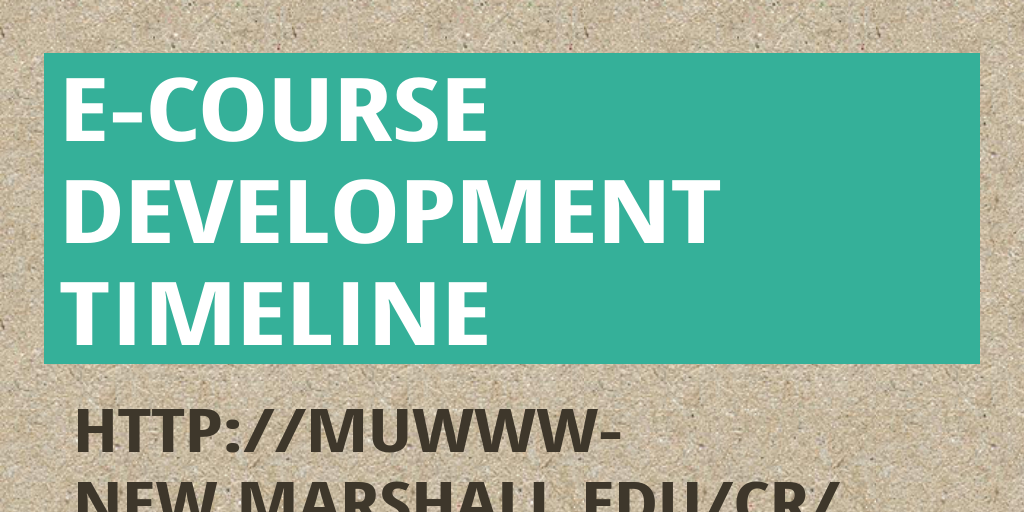 E-course Development timeline by Crystal Stewart - Infogram