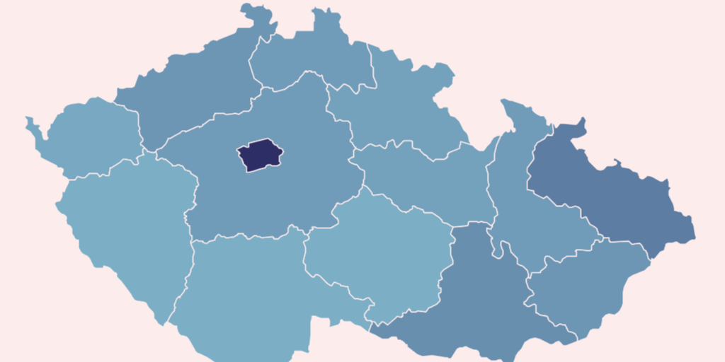 Hustota zalidnění ČR - Infogram