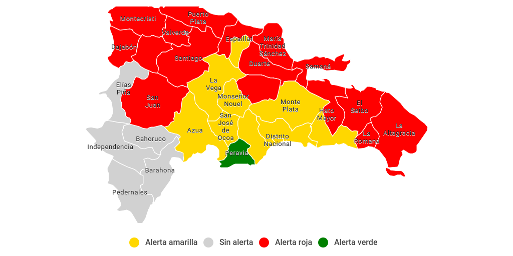 20170920 - Mapa de alerta de la República Dominicana (solo mapa) by ...
