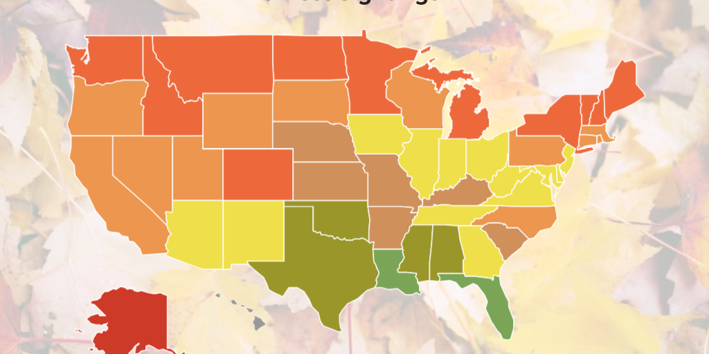 Fall Foliage Interactive Map by Fox Weather - Infogram