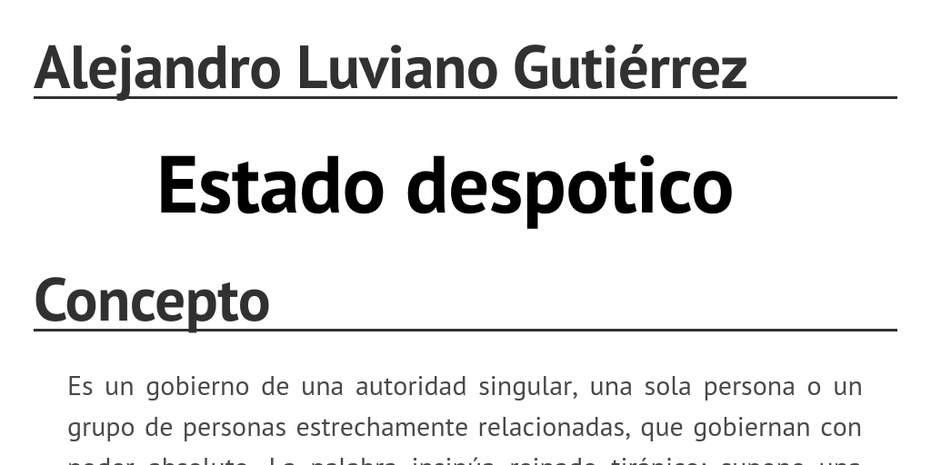 Estado despotico by Alex Luviano - Infogram