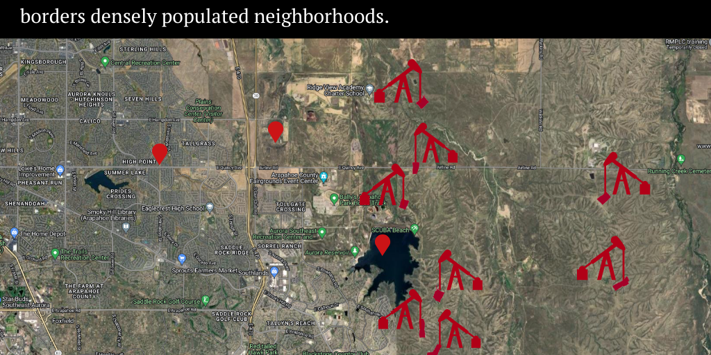 A satellite view of Denver's southeastern suburbs shows where Civitas ...