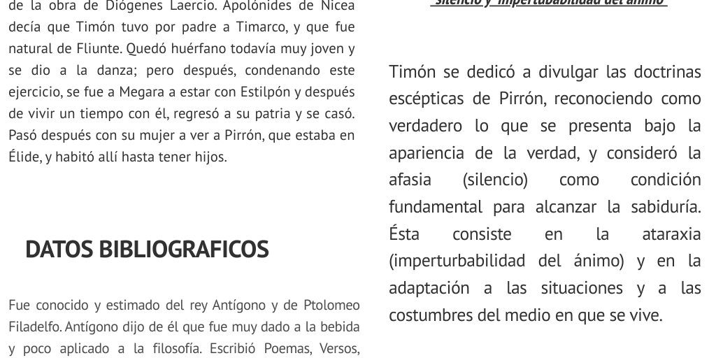 TIMON EL SILOGRAFO, CRISIPO DE SOLOS & CARNÉADES by Michel Duarte ...