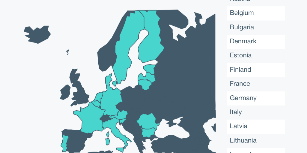 UPC: map of participating countries - Infogram