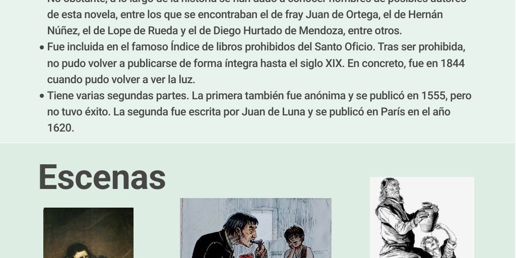 Infografía de "Lazarillo de Tormes" - Infogram