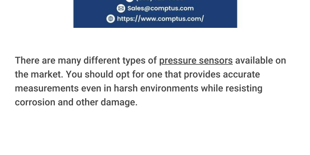 Different Types of Pressure Sensor by Adward lee - Infogram