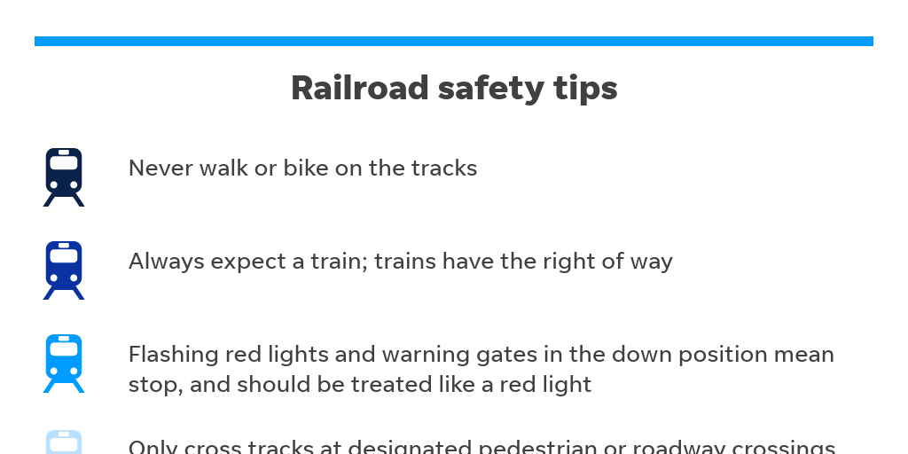 Railroad safety tips - Infogram