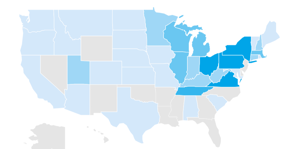 Road salt use by state - Infogram