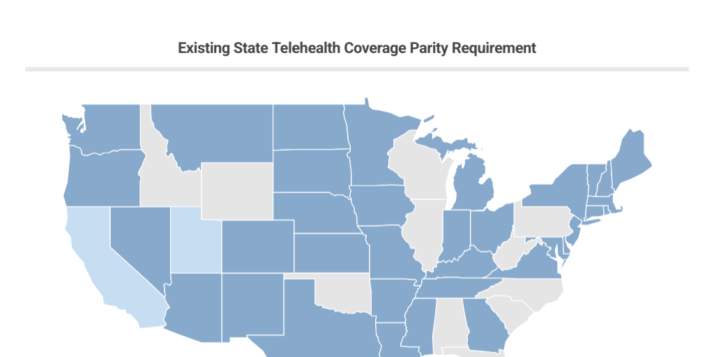 Overview Map: Telehealth Coverage Parity - Infogram
