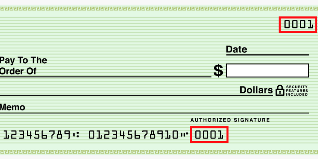 Parts of the Check: Check Number - Infogram