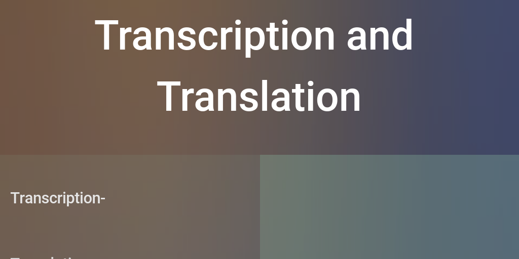 Transcription and Translation by Jonathan Collier - Infogram