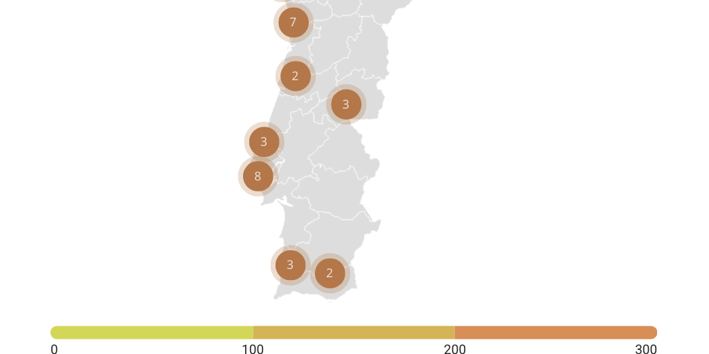 mapa Portugal hospitais by Rudolf Gruner - Infogram