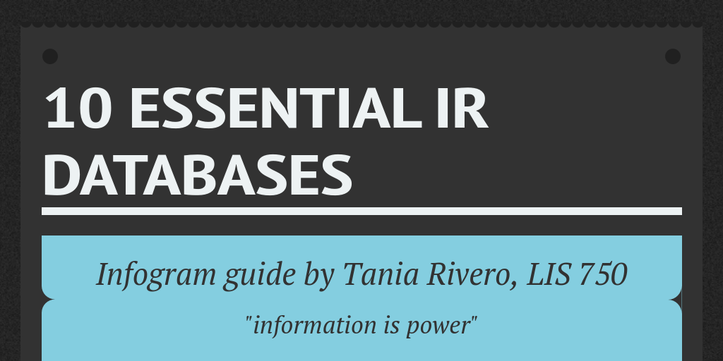 10 essential IR databases by rivetani - Infogram