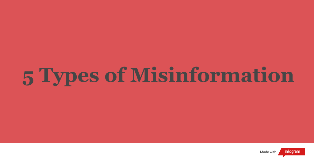 5 Types of Misinformation - Infogram