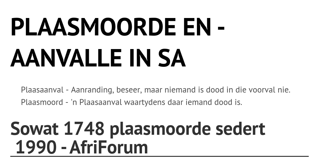 Plaasmoorde en -aanvalle statistiek by MJ Lourens - Infogram