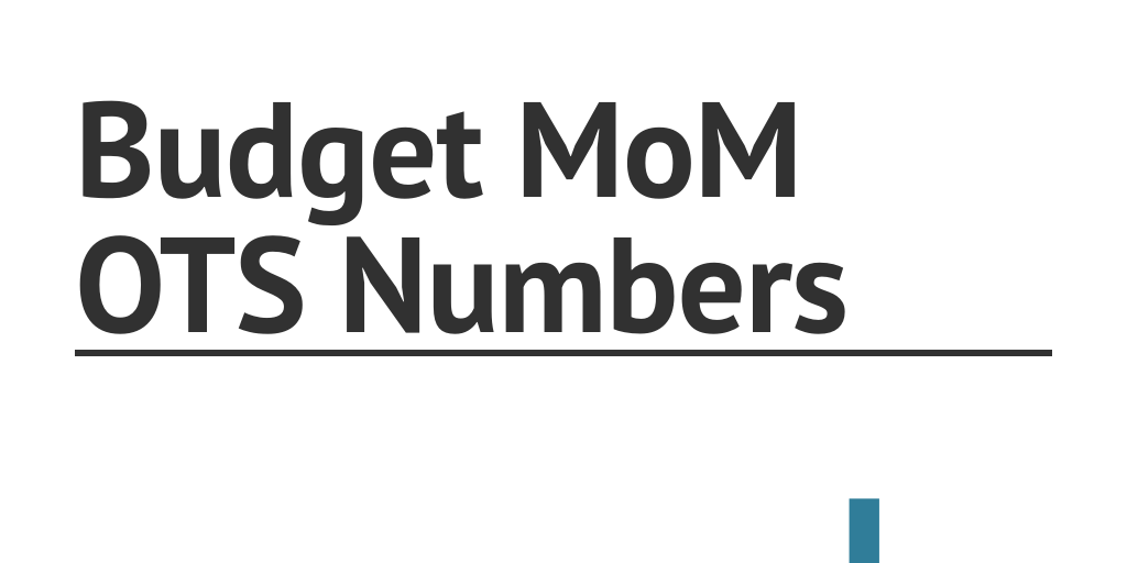 Budget MoM OTS Numbers by davidcatomic - Infogram