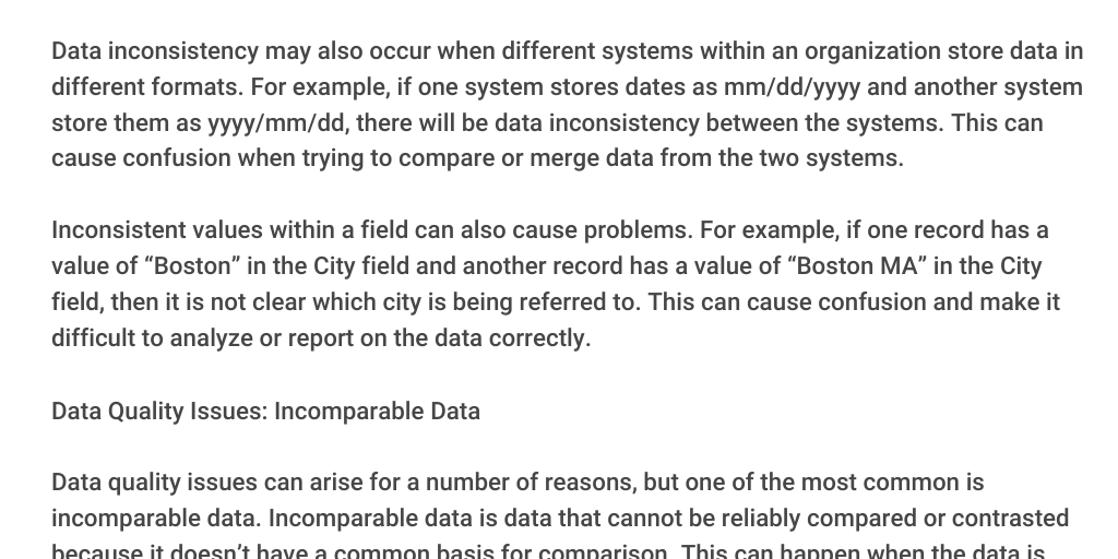 The Different Types of Data Quality Issues by jenny devin - Infogram
