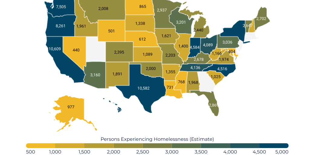 Largely Rural CoC Homeless Estimates in the United States, 2024 by Data ...