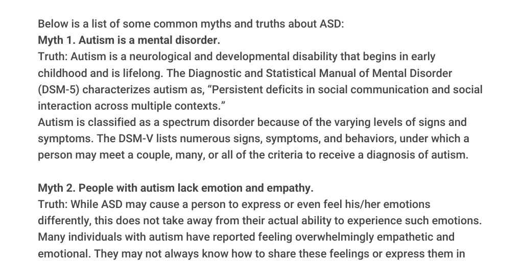 3 Common Autism Myths That You Should Know by Movia Robotics - Infogram