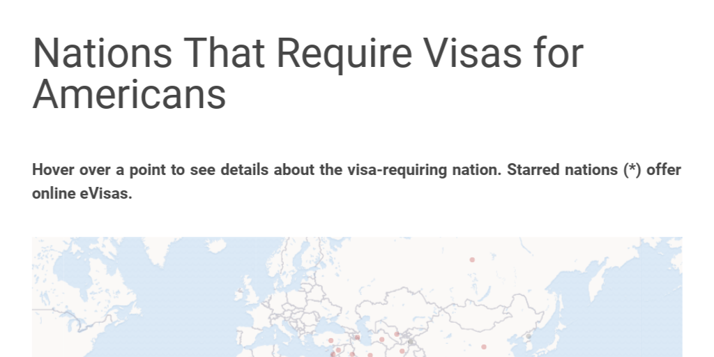 Nations That Require Visas For Americans Infogram nations-that-require-visas-for-americans-infogram