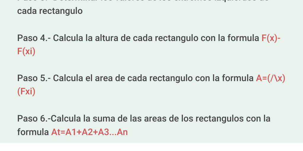 AREA BAJO LA CURVA CON METODO DE RECTANGULOS by CESAR ALFONSO PORTUGAL ...