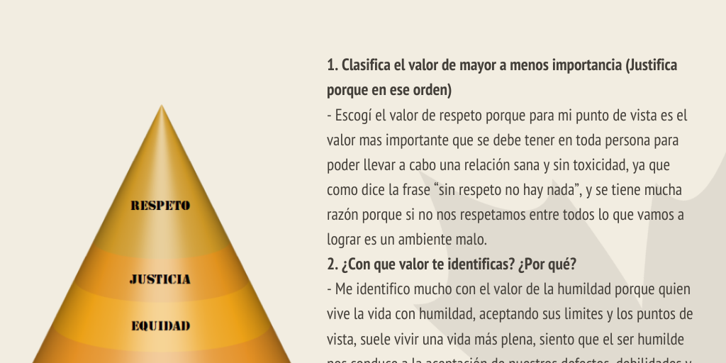 Piramide de valores - Infogram