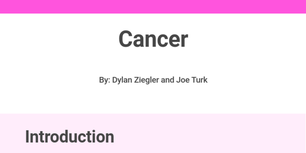 Cancer Infographic by Dylan Ziegler - Infogram