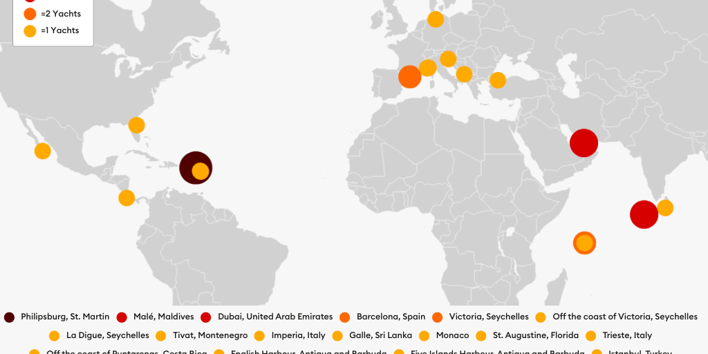 Yacht Map by Forbes Editorial Art - Infogram