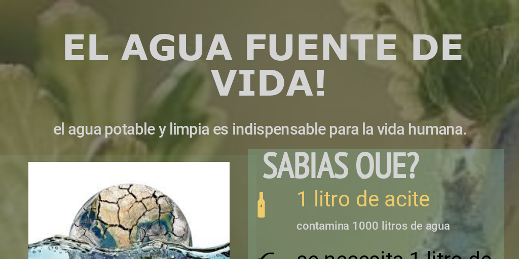 cuidado del agua by Delia Isabel ATENCIO FUENTES - Infogram