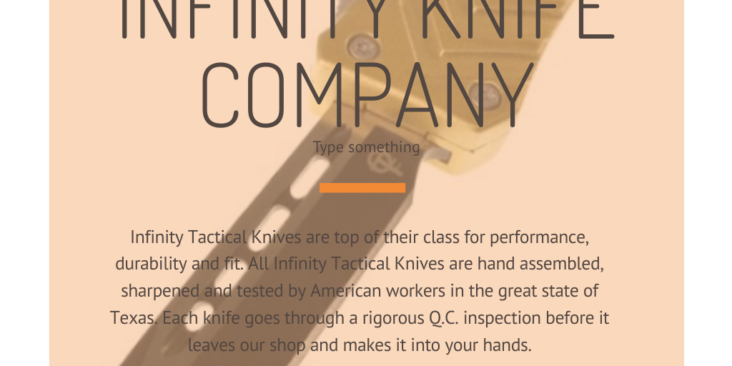 INFINITY KNIFE COMPANY by INFINITY KNIFE COMPANY - Infogram
