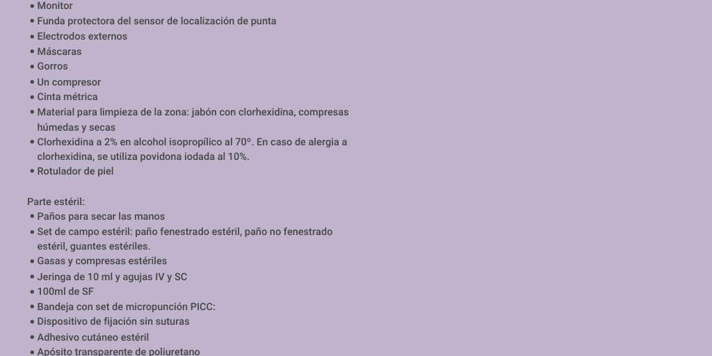 Protocolo inserción , cuidado y manejo de una PICC en adulto - Infogram