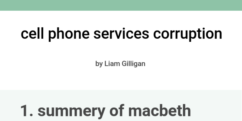 macbeth infographic by Liam Gilligan - Infogram