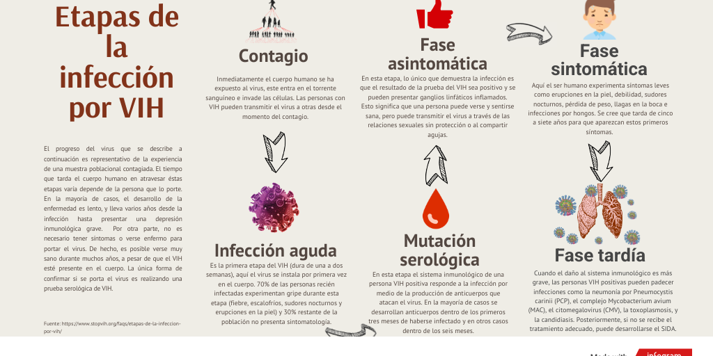 ETAPAS DE INFECCIÓN VIH - Infogram