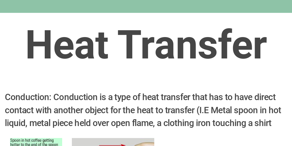 Heat Transfer Infographic by chloe harrison - Infogram