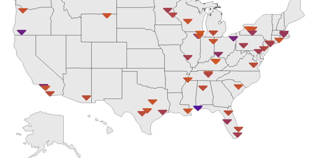Map of VA hospitals by Definitive Healthcare - Infogram