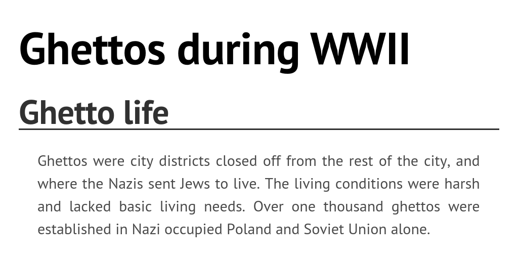 Ghettos during WWII by benf10 - Infogram