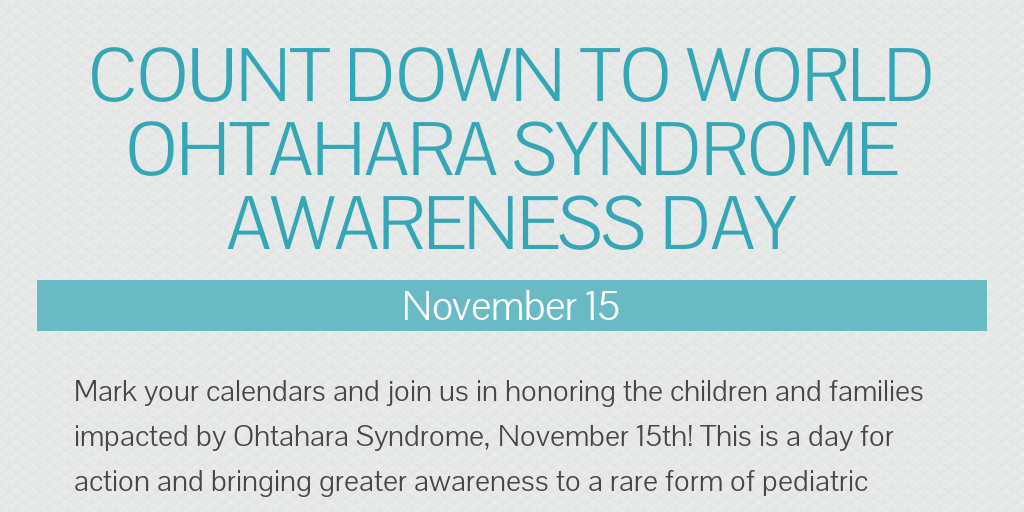 Count Down to World Ohtahara Syndrome Awareness Day - Infogram