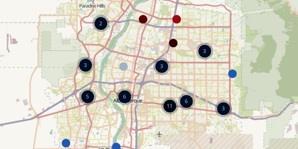 KOAT - 2025 Homicides map by Hearst - Infogram
