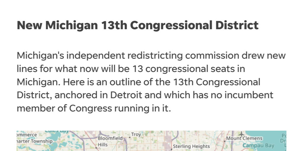 13th michigan congressional district map by Detroit - Infogram