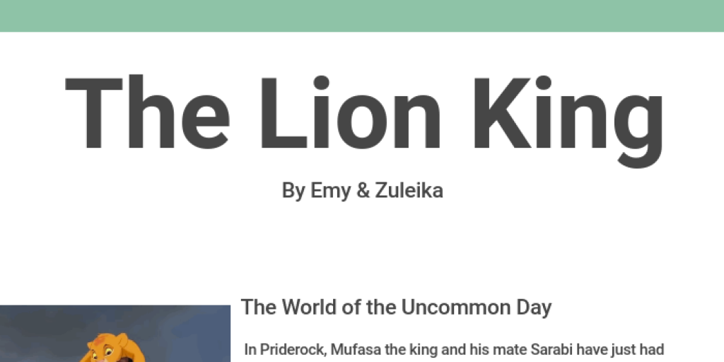 The Lion King Hero's Journey by Emmy Martinez - Infogram