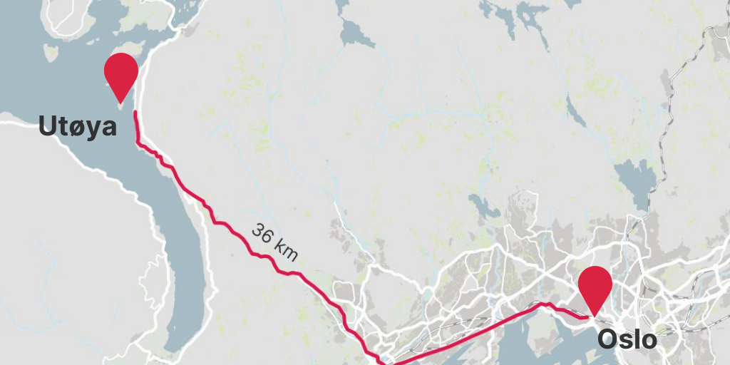Karta: Oslo/Utøya - Infogram